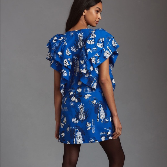 FARM Rio | Dresses | Farm Rio Flutter Sleeve Babydoll Mini Dress Nwt ...